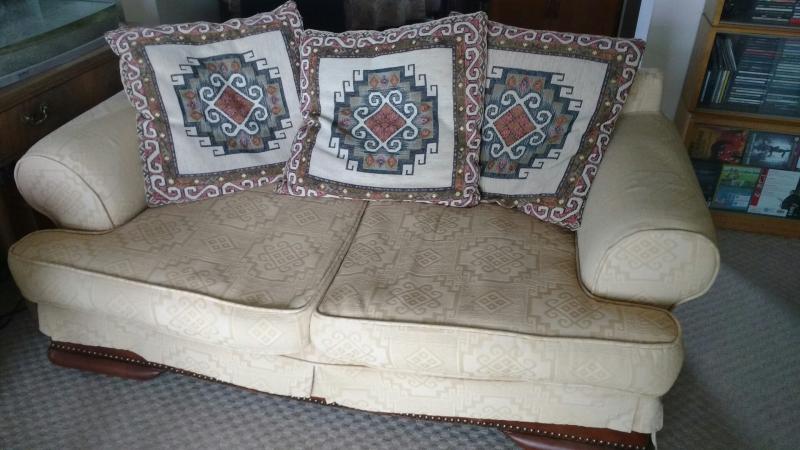 Aztec design fabric sofa two seater For Sale in Wirral, Merseyside ...