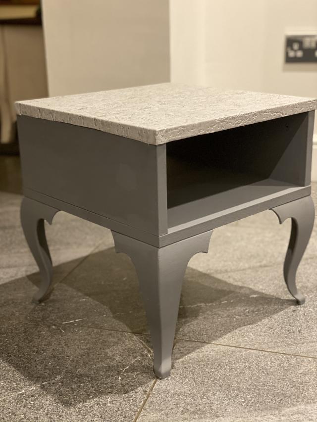 Small grey table with revamped pattern top For Sale in Halstead, Essex ...
