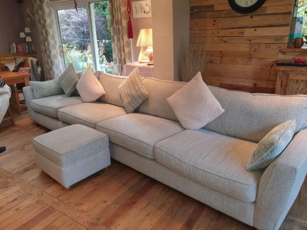 DFS Sophia House Beautiful Range - 2 x 3 seater with pouffe For Sale in ...