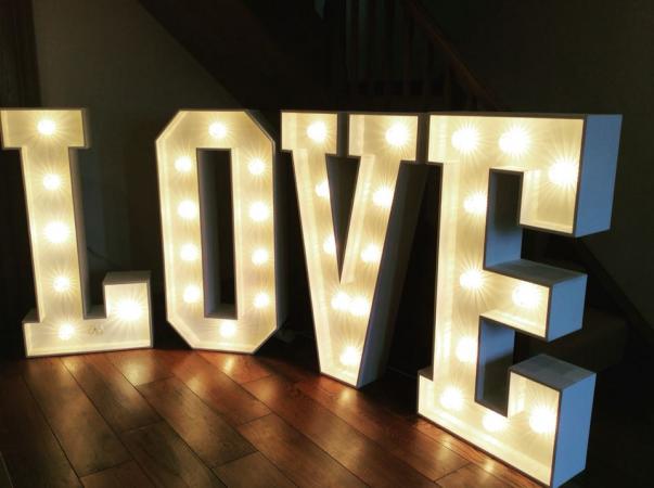 LOVE 4ft Light Up Letters To Rent in Eastleigh, Hampshire | Preloved