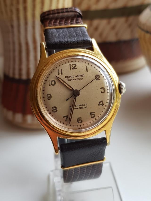 Men's vintage 1950's hand wind repco gold plated watch 17 j For Sale in ...